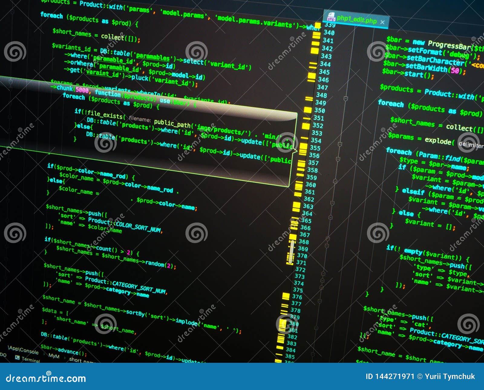 Computer Engineering Of Web Site In The Code Editor Using Php Language Stock Image Image Of 7813
