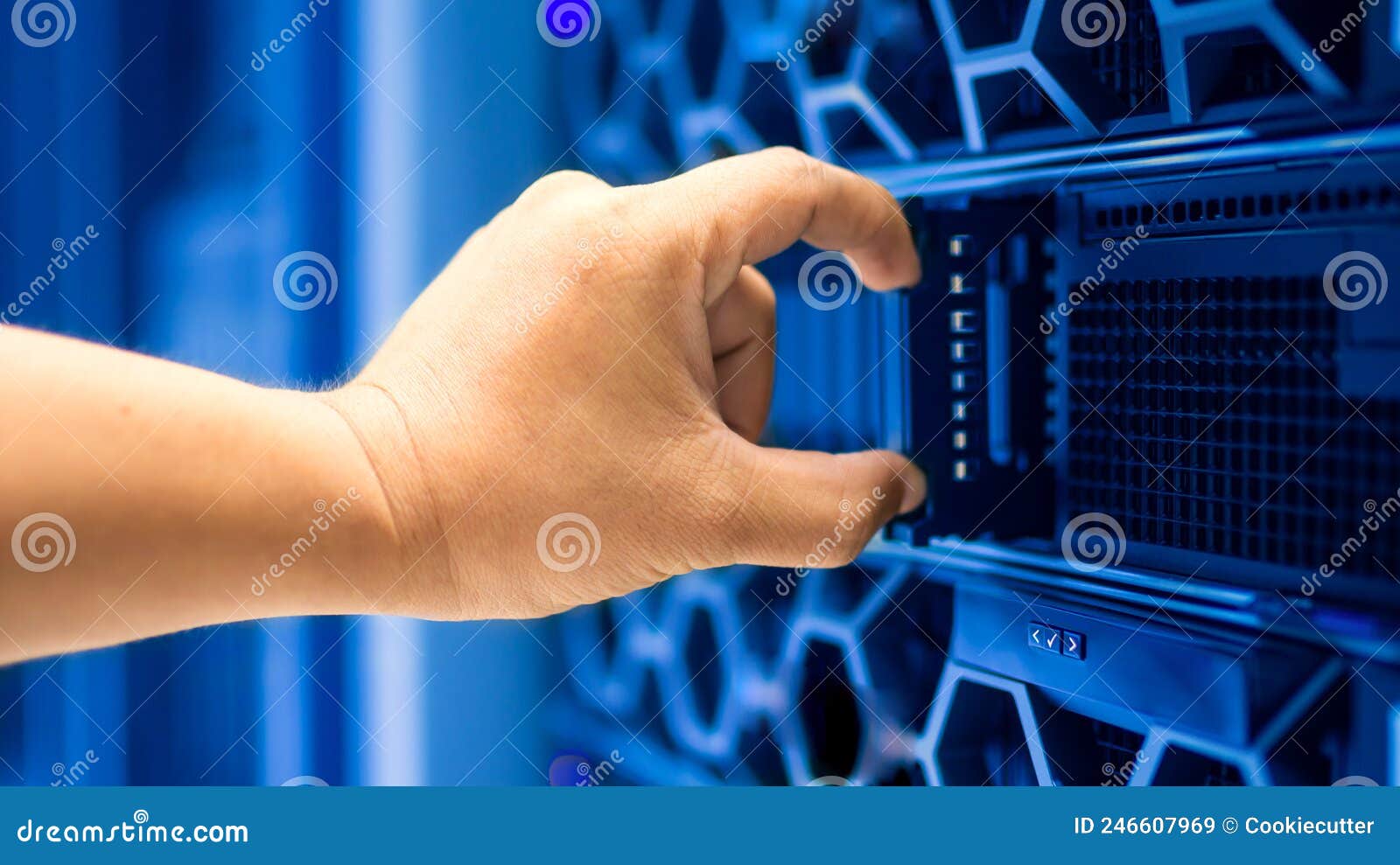 Person Using Computer Data Server Stock Image - Image of hardware ...