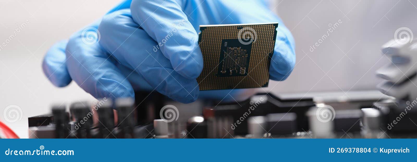 Computer Engineers Hand is Holding Cpu Processor Stock Photo - Image of ...