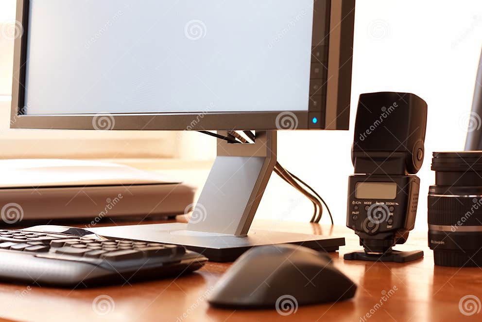 Computer and equipment stock image. Image of desks, desktops - 16175177