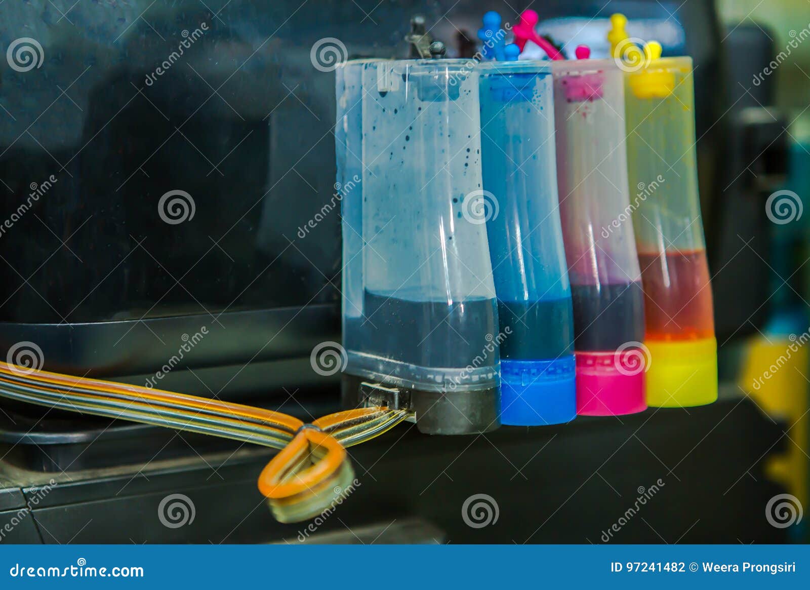 Computer, Equipment, Ink, Liquid, Printer Stock Photo - Image of color ...