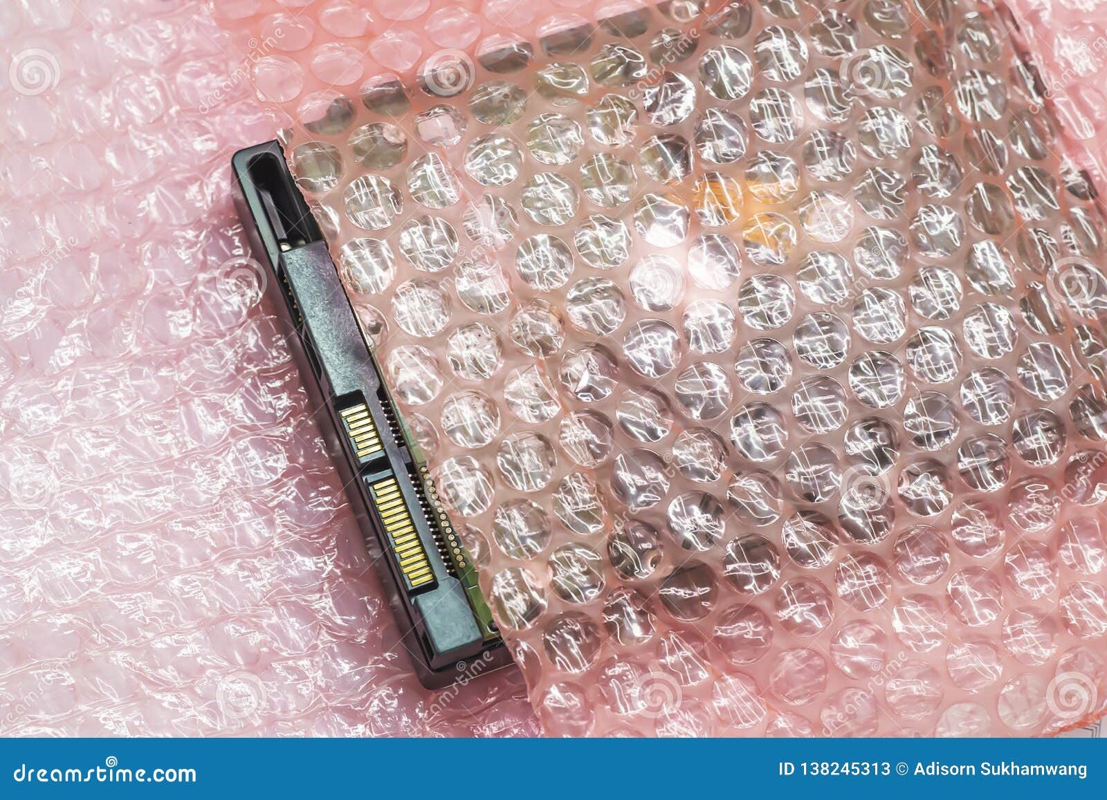 Computer Equipment Was Wrapped with Air Bubble Sheet Stock Image ...