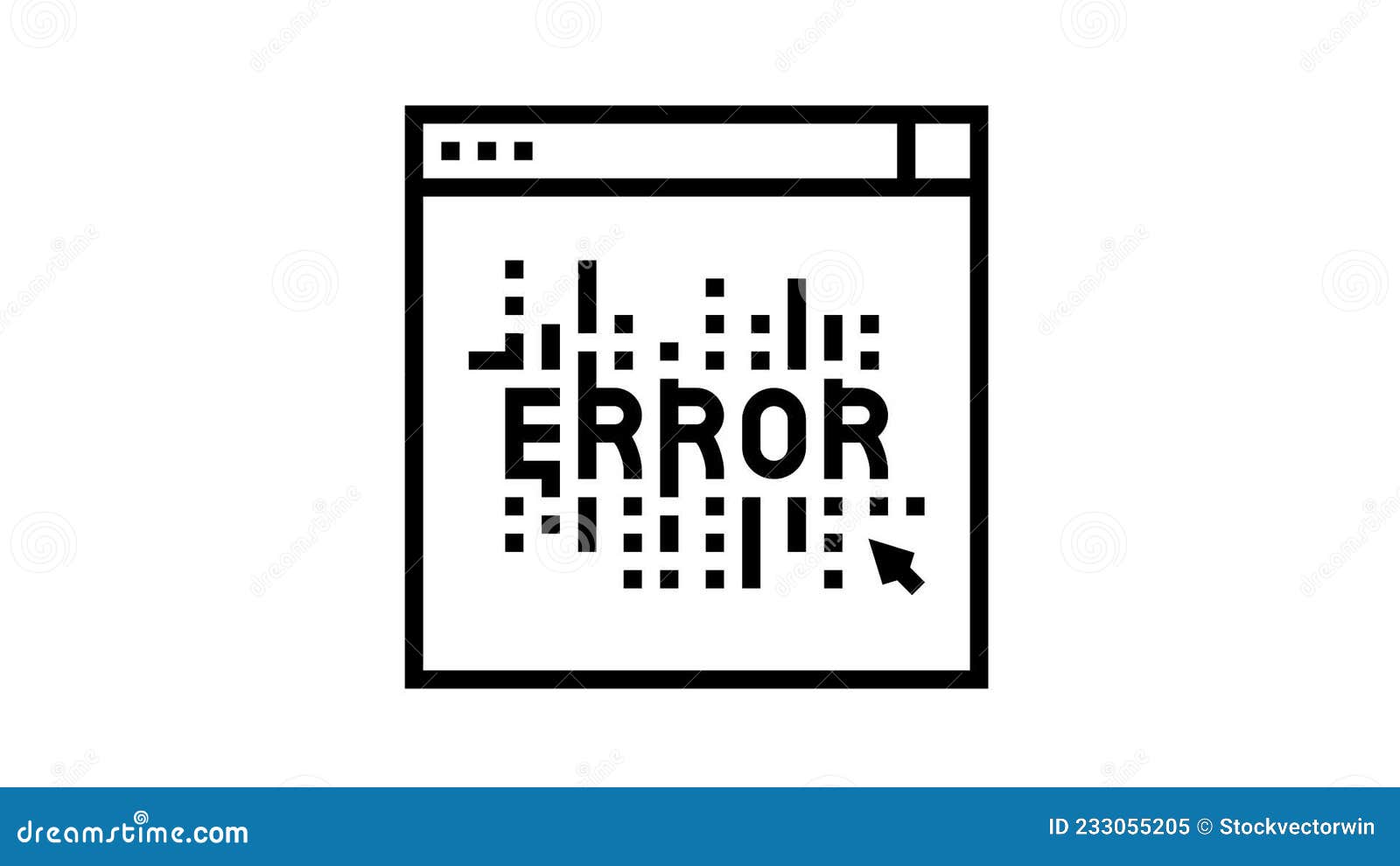 Computer Error Line Icon Animation Stock Video - Video of motion ...