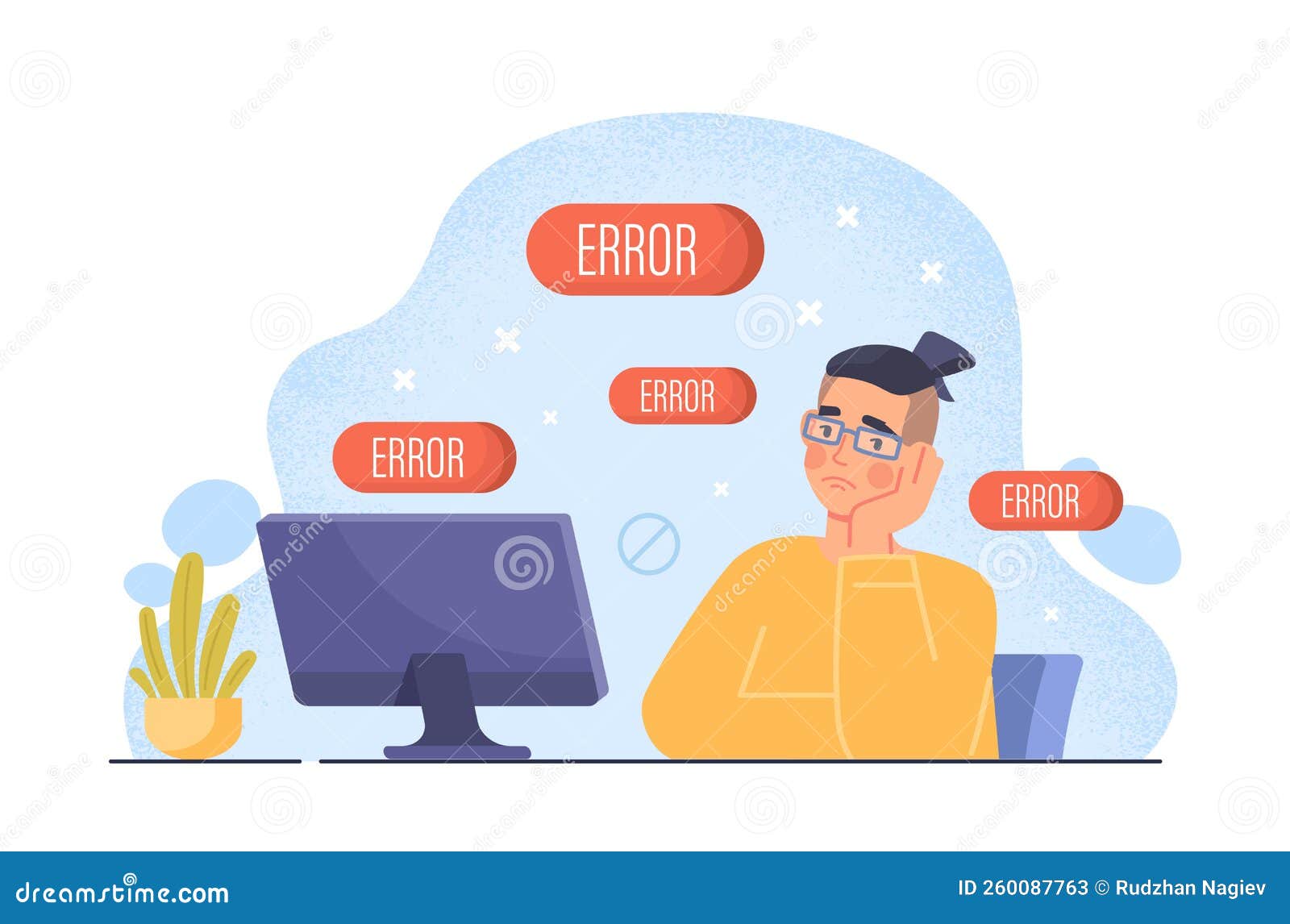 Computer error concept stock vector. Illustration of backup - 260087763