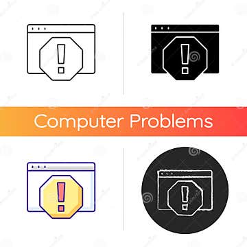 Computer error icon stock vector. Illustration of computer - 219753143