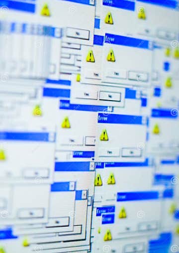 Computer error stock image. Image of electronics, hack - 184179309