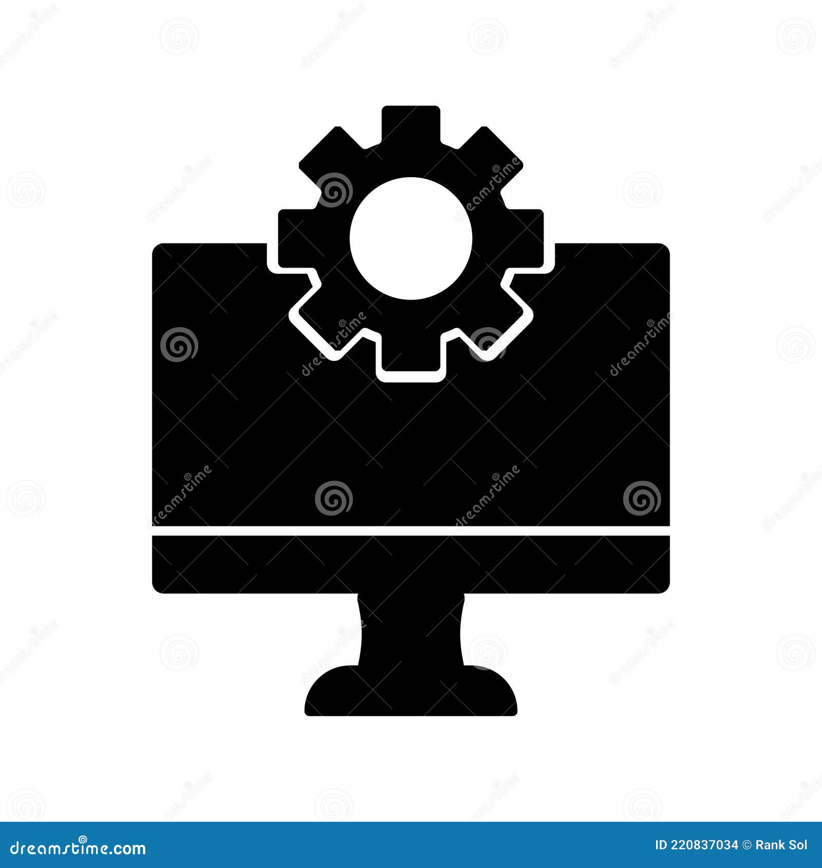 Computer Error Setting Vector Icon Which Can Easily Modify or Edit ...