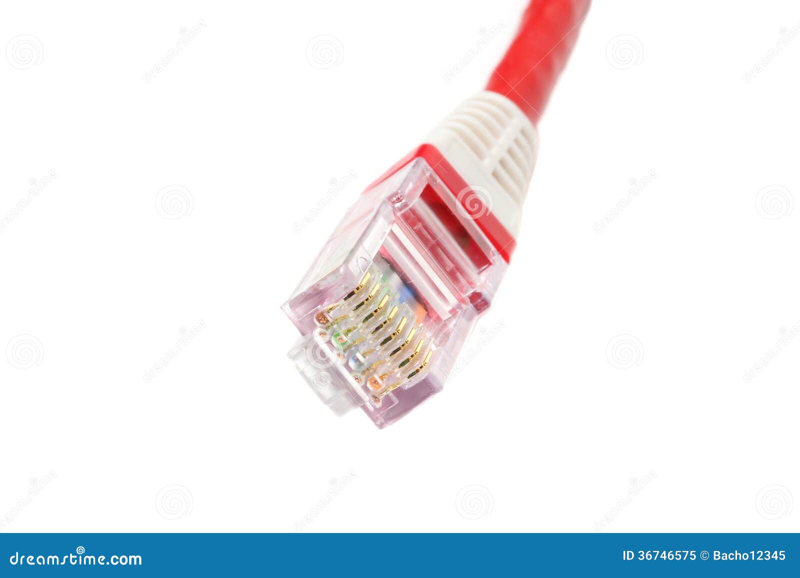 Computer Ethernet Cable Isolated Stock Image - Image of ethernet ...