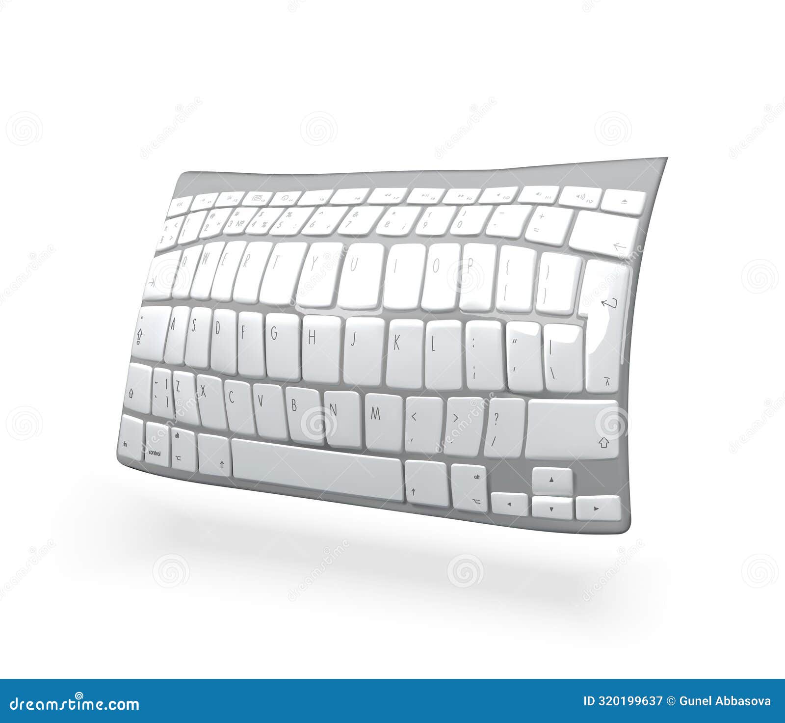 Computer ?eyboard Isolated 3d Illustration. Stock Vector - Illustration ...