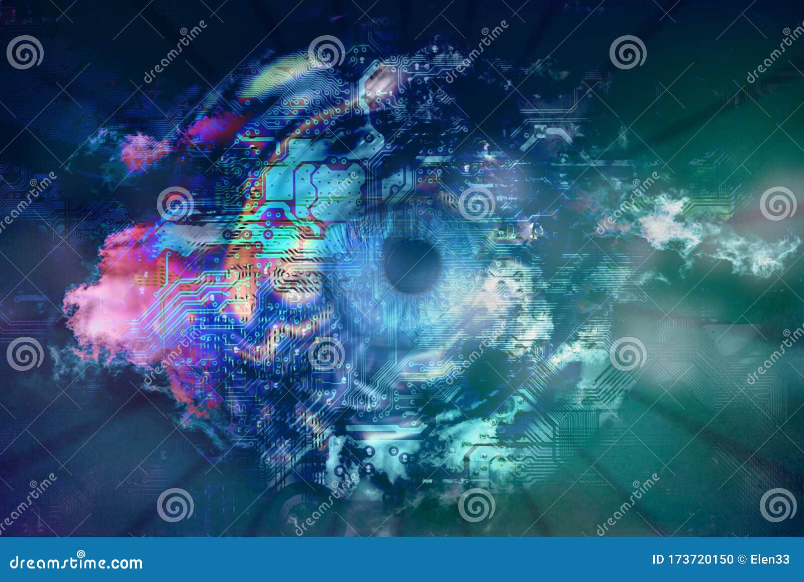 Computer eye stock photo. Image of cloud, data, equipment - 173720150