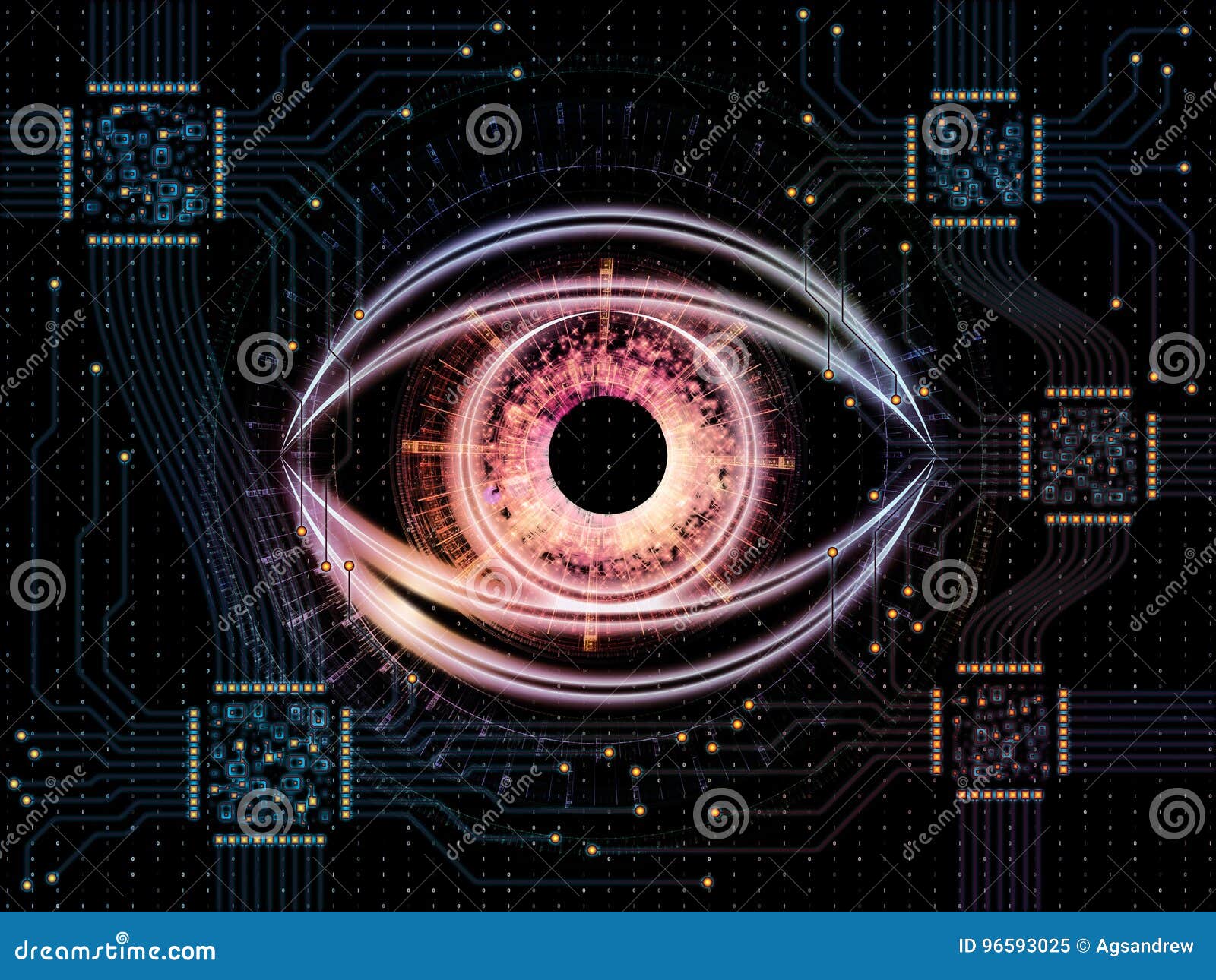 Computer Eye stock illustration. Illustration of computer - 96593025