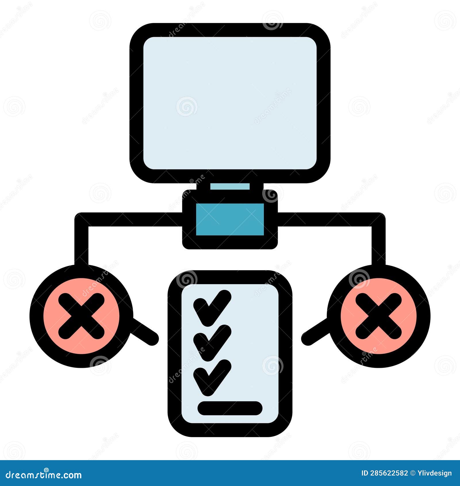 Computer 2fa Icon Vector Flat Stock Vector - Illustration of mobile ...