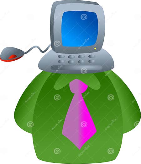 Computer face stock illustration. Illustration of occupations - 3189123