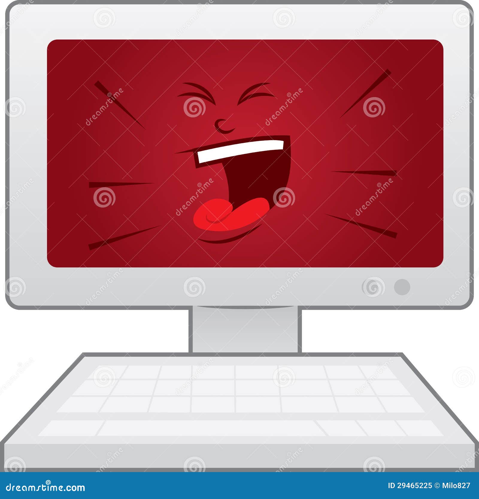 Computer Face Angry stock vector. Illustration of electronic - 29465225