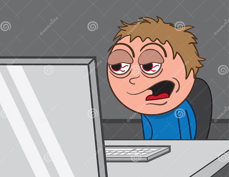 Computer Face Staring stock vector. Illustration of mistake - 30907659