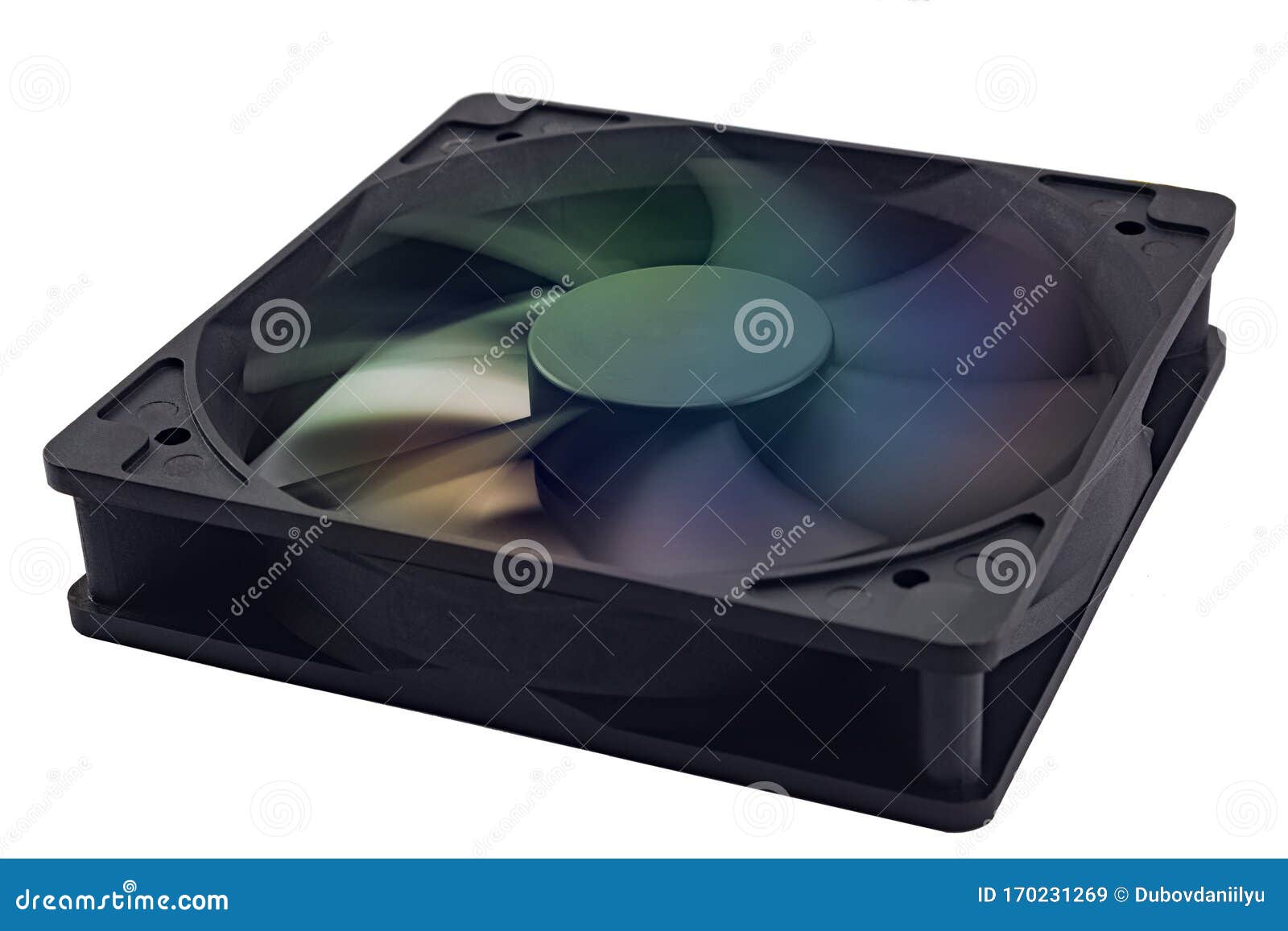 Computer Fan on Black Background Stock Image - Image of circle ...