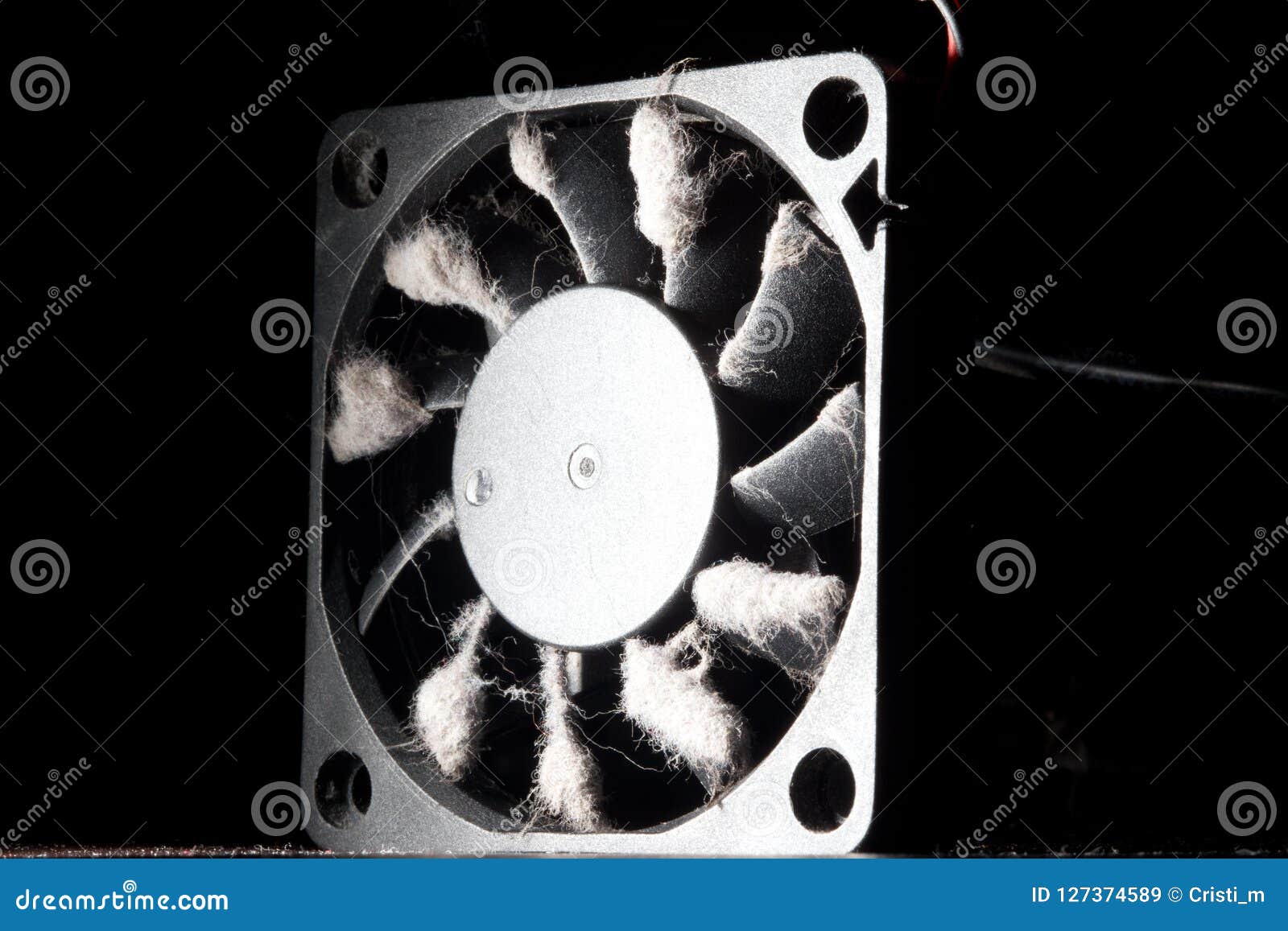 Computer Fan with Blades Covered with a Layer of Dust Stock Image ...