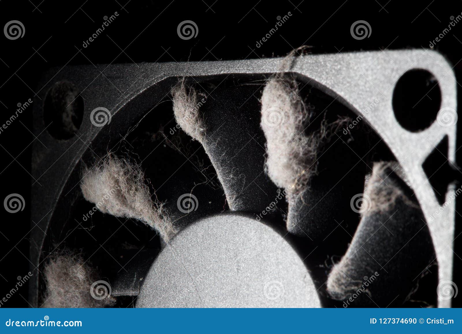 Computer Fan with Blades Covered with a Layer of Dust Stock Photo ...