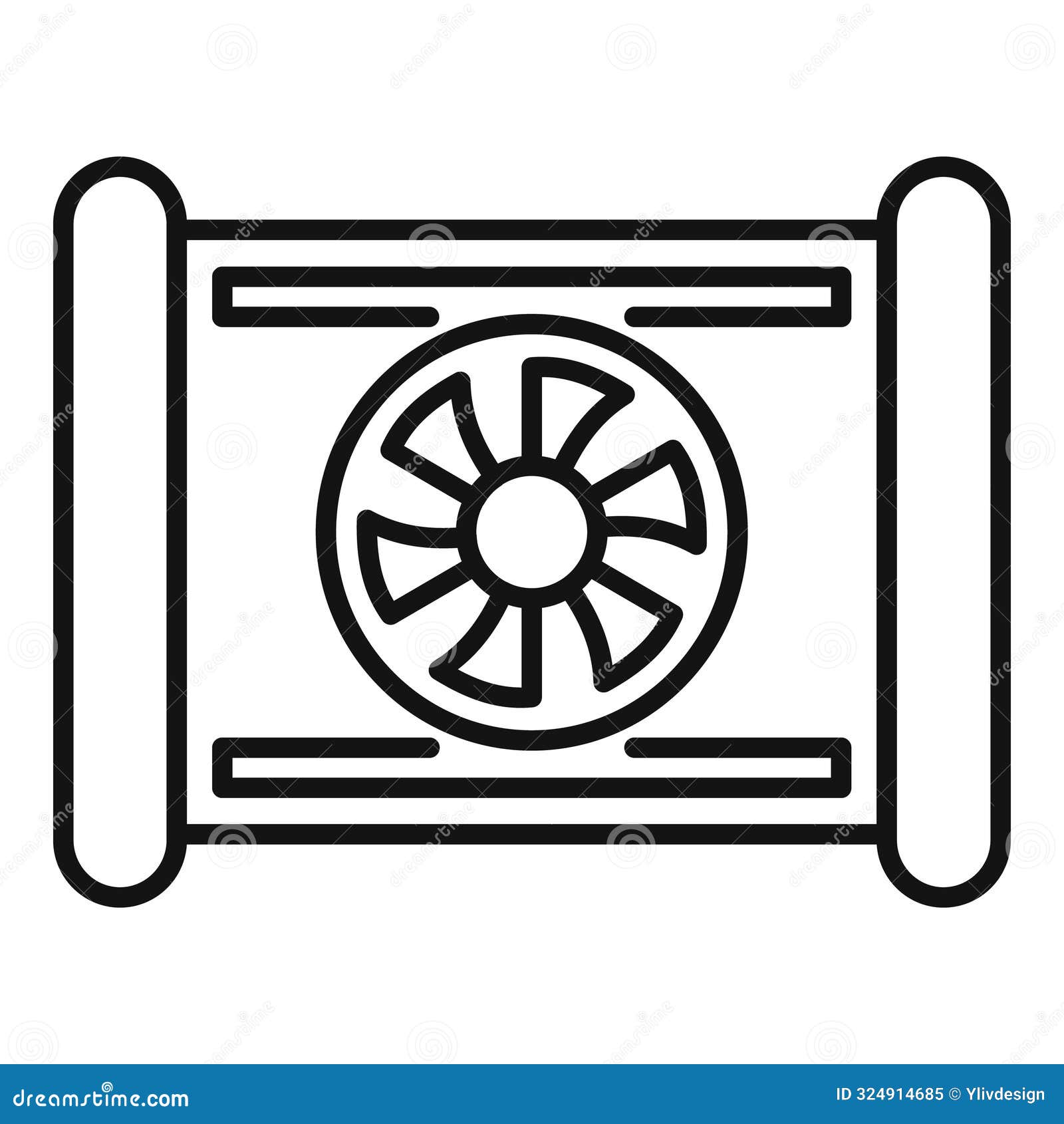 Computer Fan Cooling System Icon Showing Heat Ventilation Stock ...