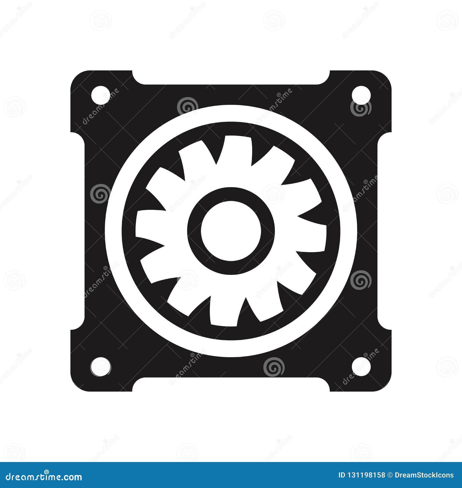 Computer Fan Icon. Trendy Computer Fan Logo Concept on White Background ...