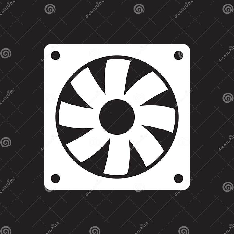 Computer fan icon vector stock vector. Illustration of power - 312703640