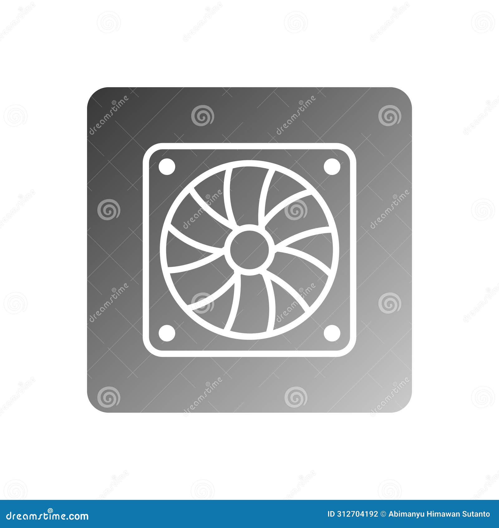 Computer fan icon vector stock vector. Illustration of blower - 312704192