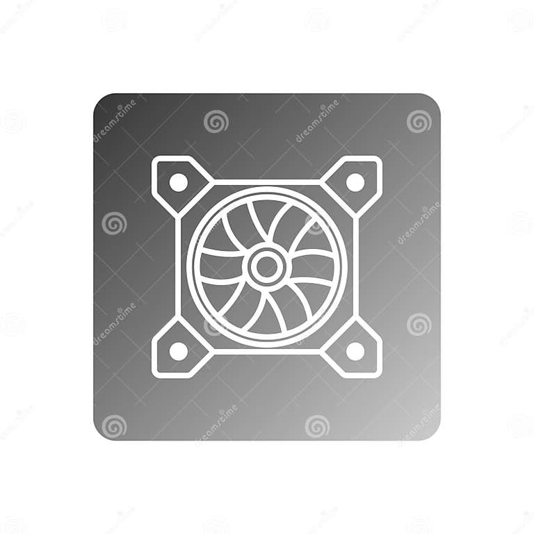 Computer fan icon vector stock vector. Illustration of symbol - 312704480