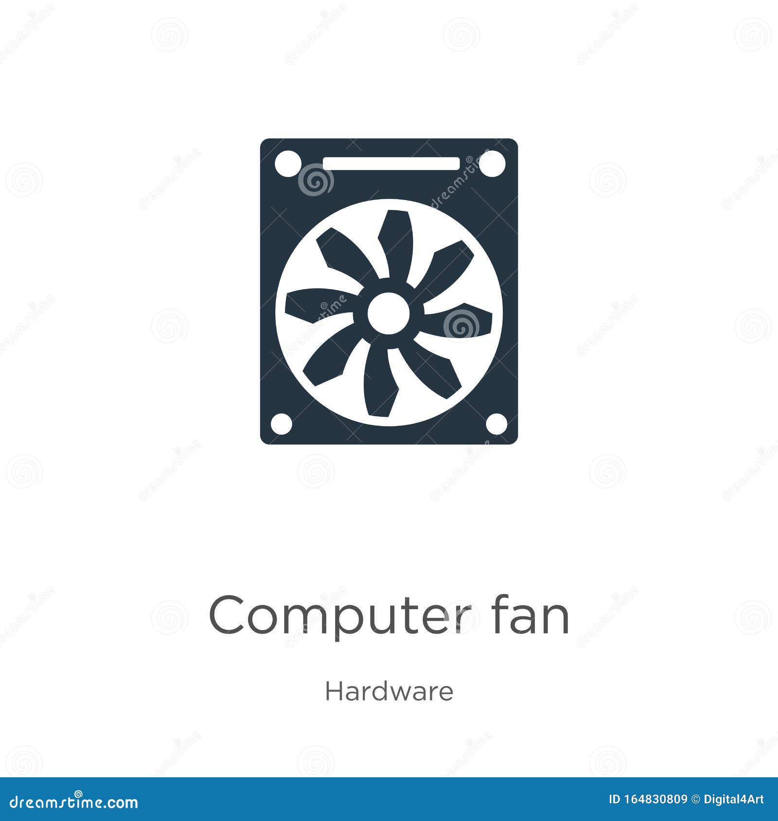 Computer Fan Icon Vector. Trendy Flat Computer Fan Icon from Hardware ...