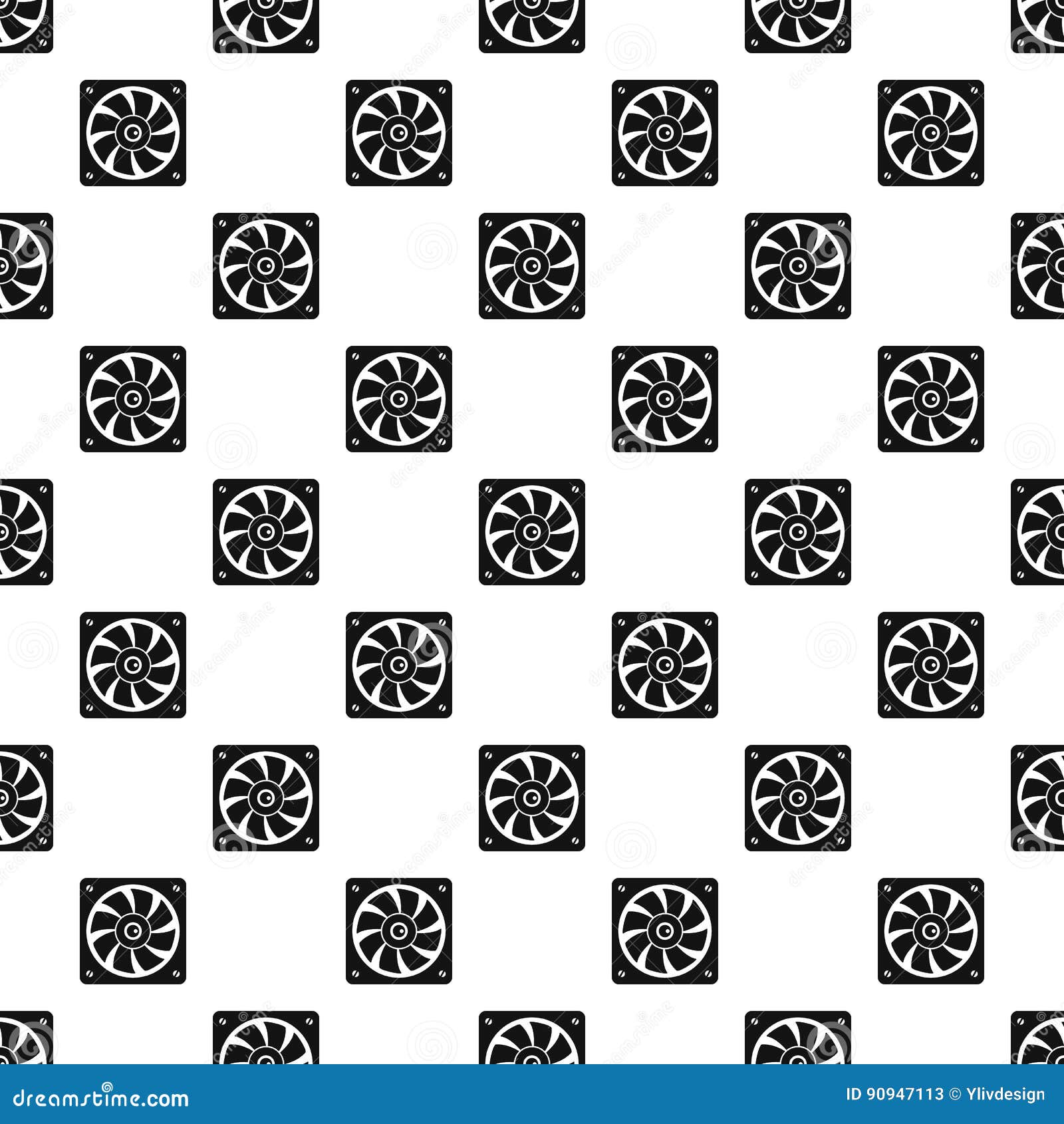 Computer Fan Pattern Vector Stock Vector - Illustration of electrical ...