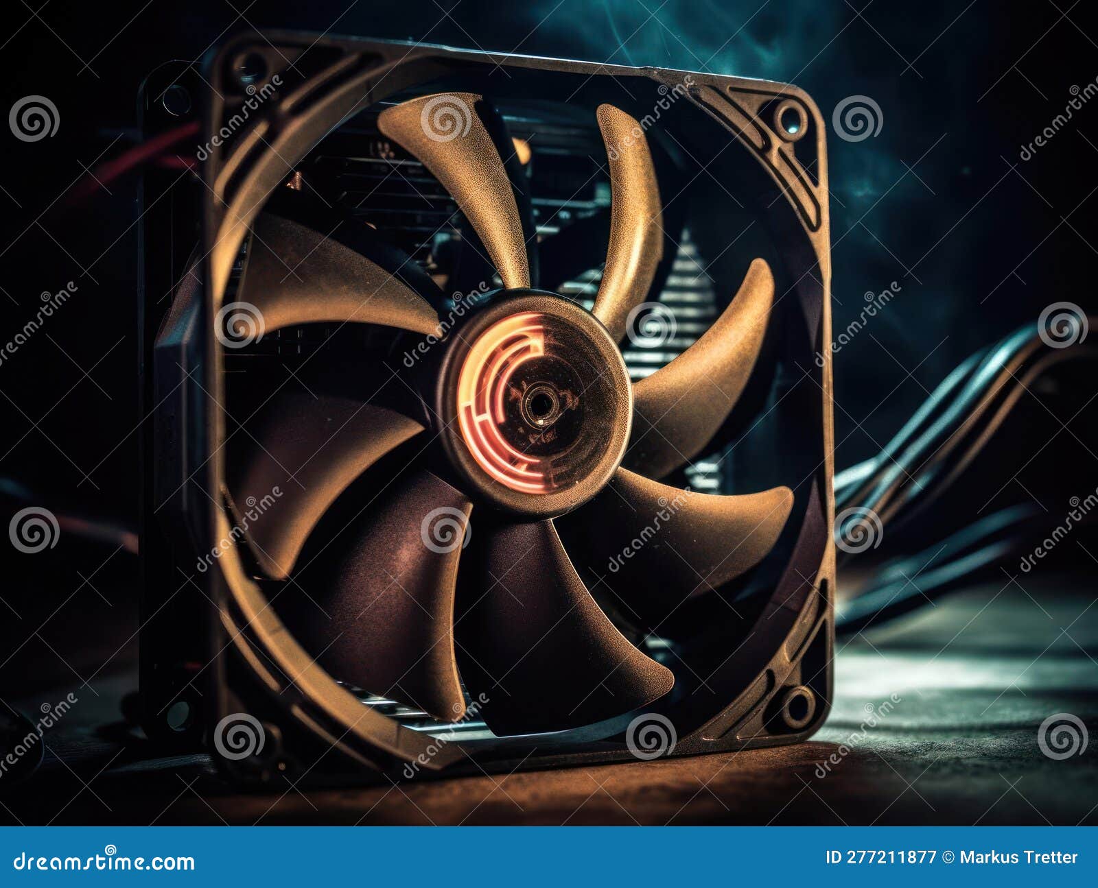 A Computer Fan Used To Keep Components Cool and Prevent Overheating ...