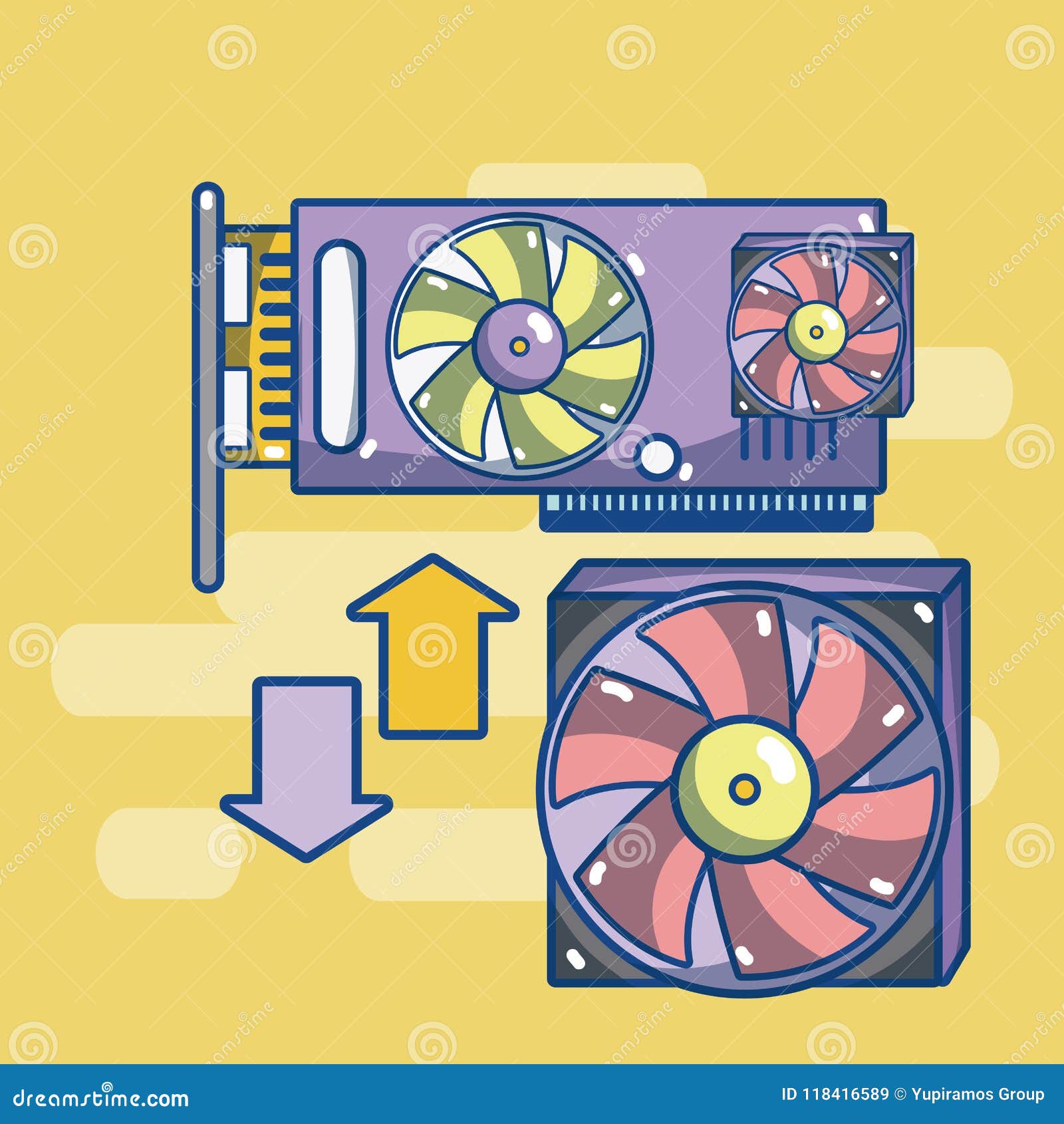 Computer fan technology stock vector. Illustration of component - 118416589