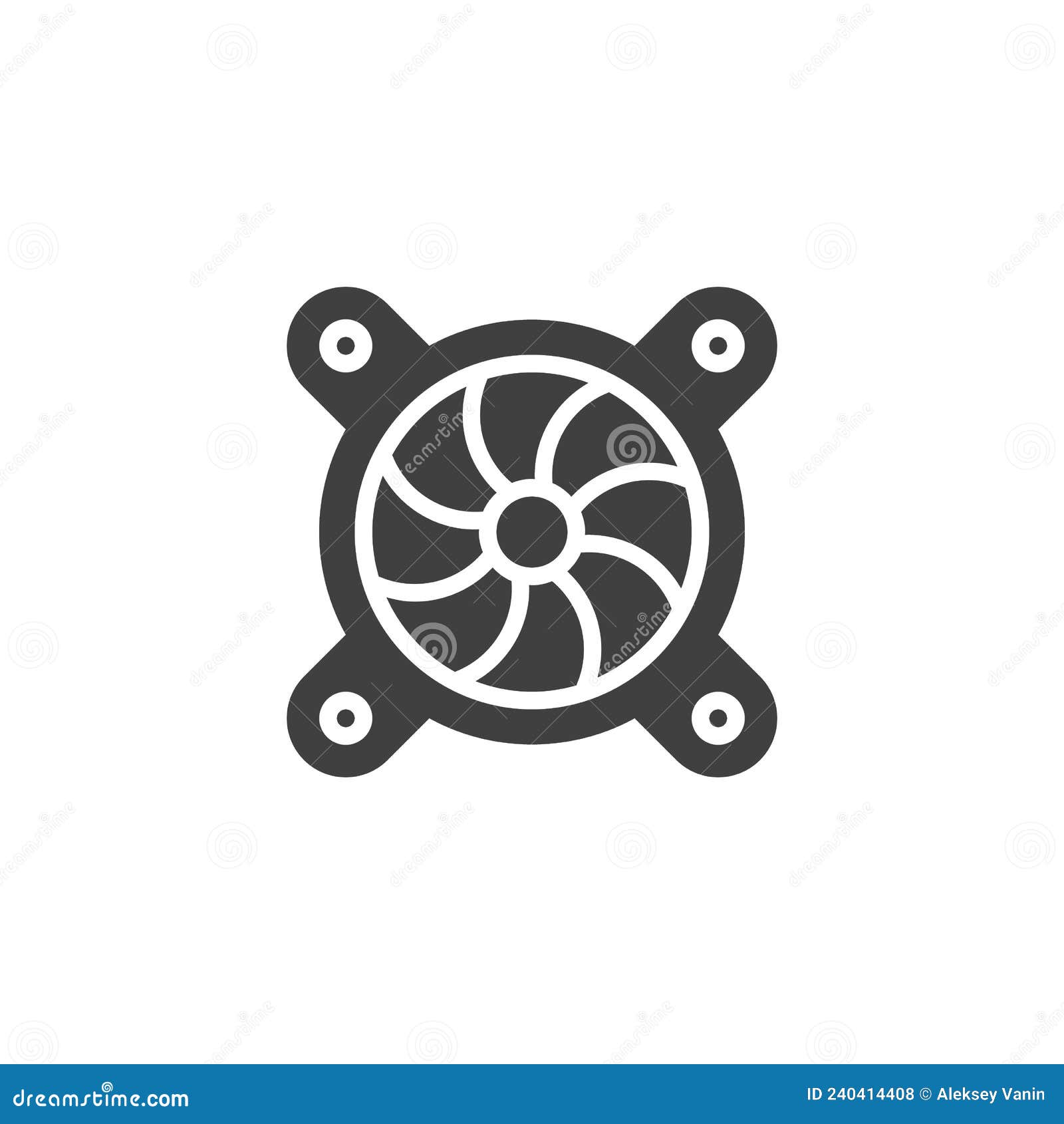Computer fan vector icon stock vector. Illustration of perfect - 240414408