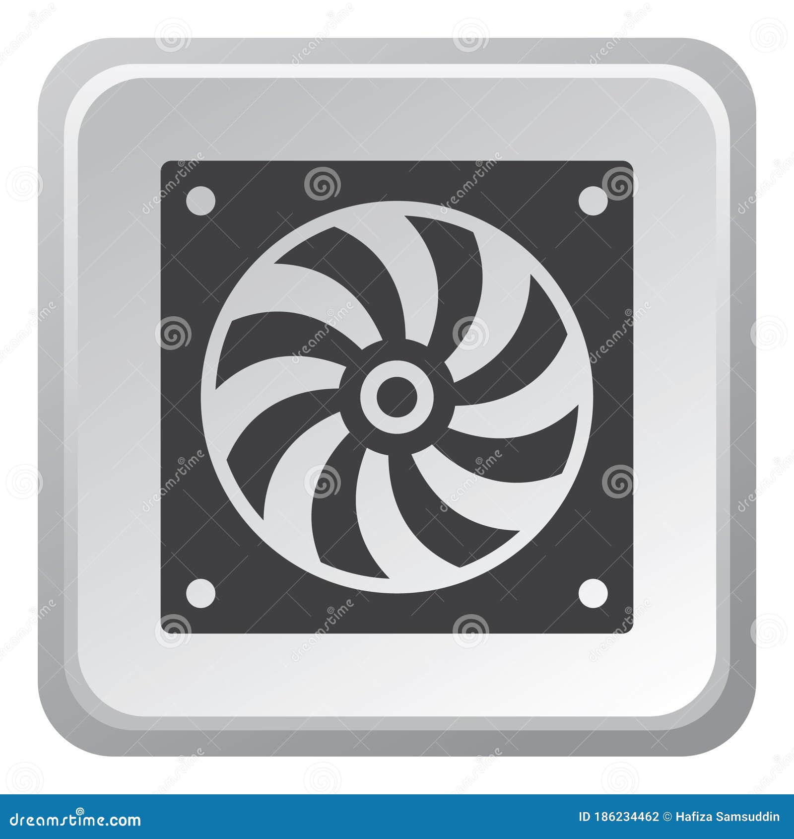 Computer Fan. Vector Illustration Decorative Design Stock Vector ...