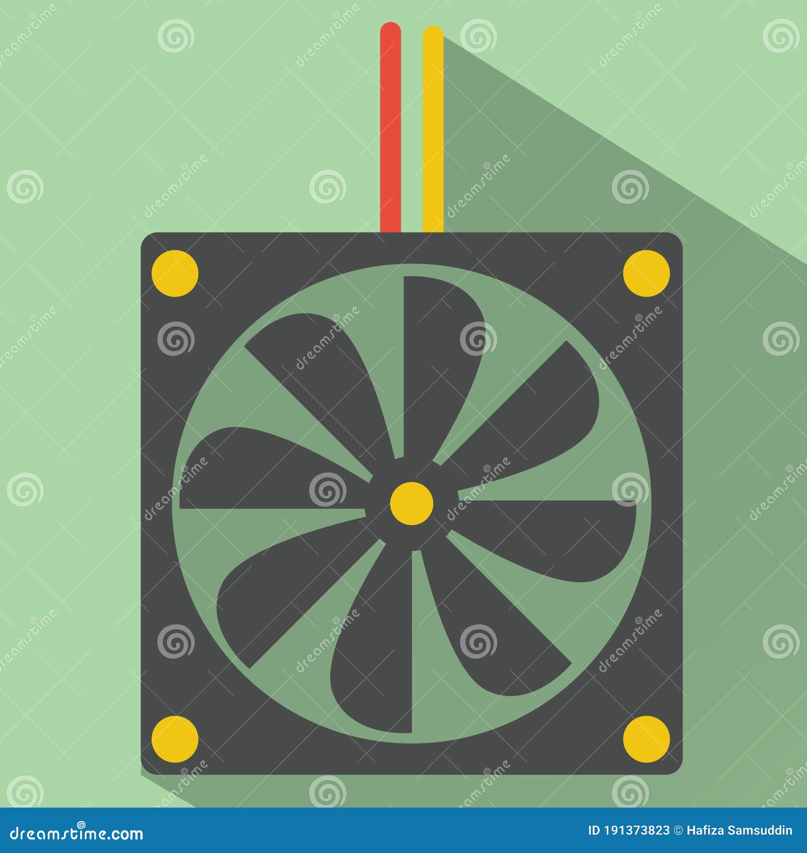 Computer Fan. Vector Illustration Decorative Design Stock Vector ...