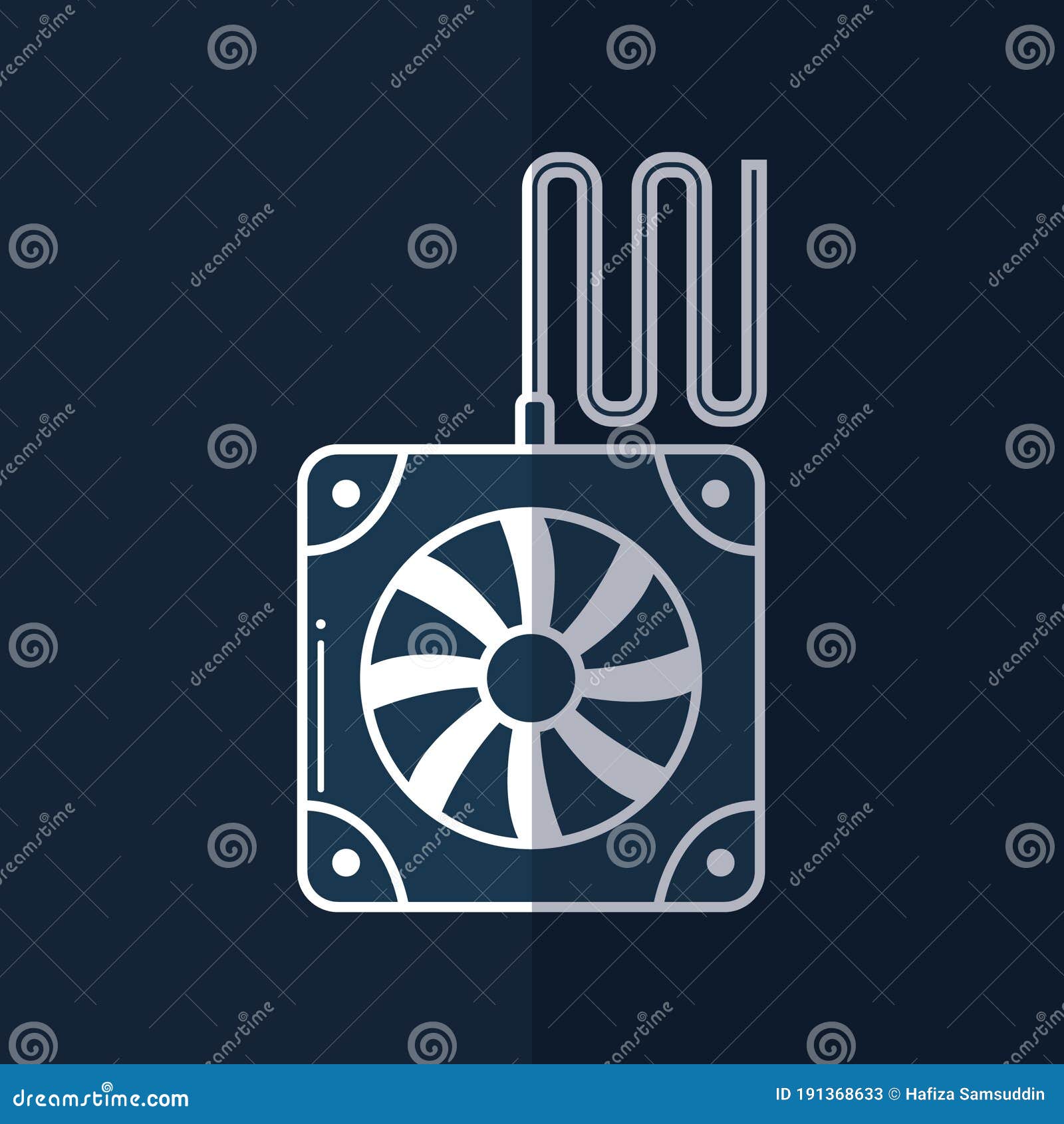 Computer Fan. Vector Illustration Decorative Design Stock Vector ...