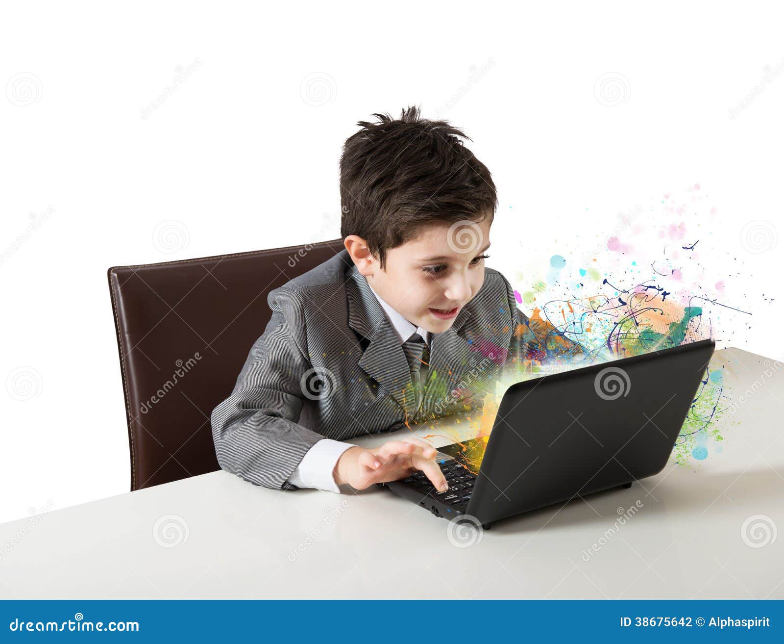 Computer and fantasy stock photo. Image of little, innovation - 38675642