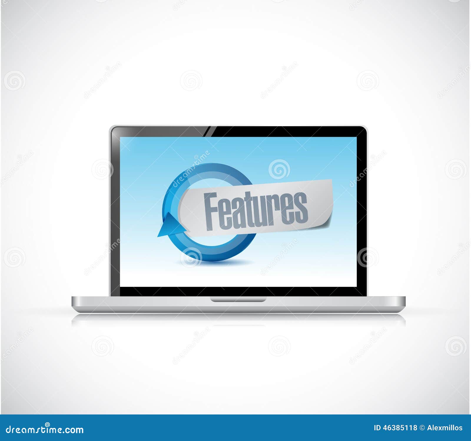 Computer Features Sign Illustration Stock Illustration - Illustration ...