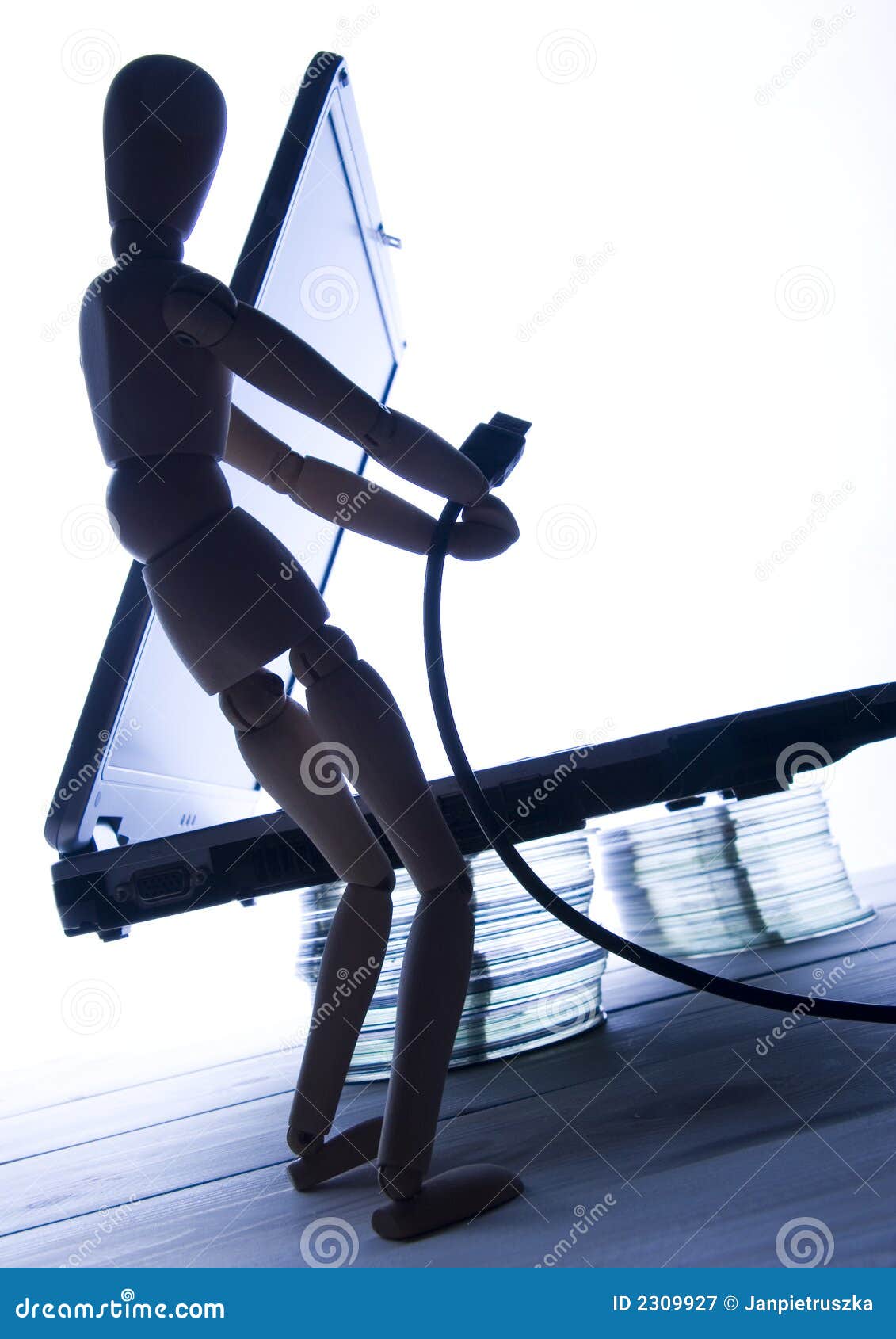 Computer with figure stock image. Image of bussiness, connection - 2309927