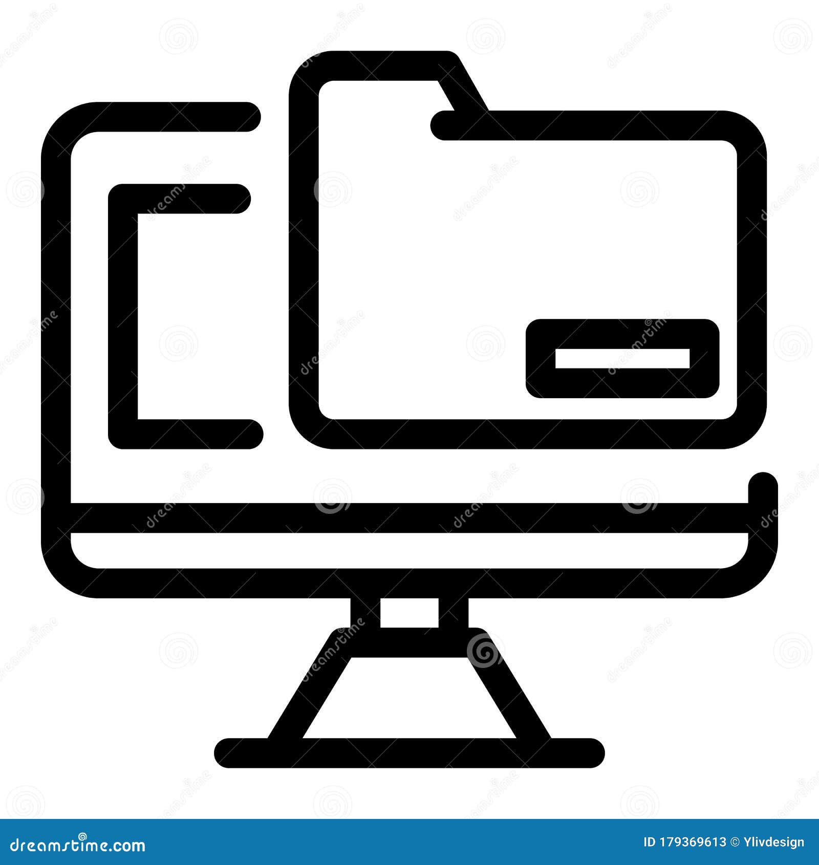 Computer File Folder Icon, Outline Style Stock Vector - Illustration of ... Computer File Folder Icon, Outline Style Stock Vector - Illustration of ...