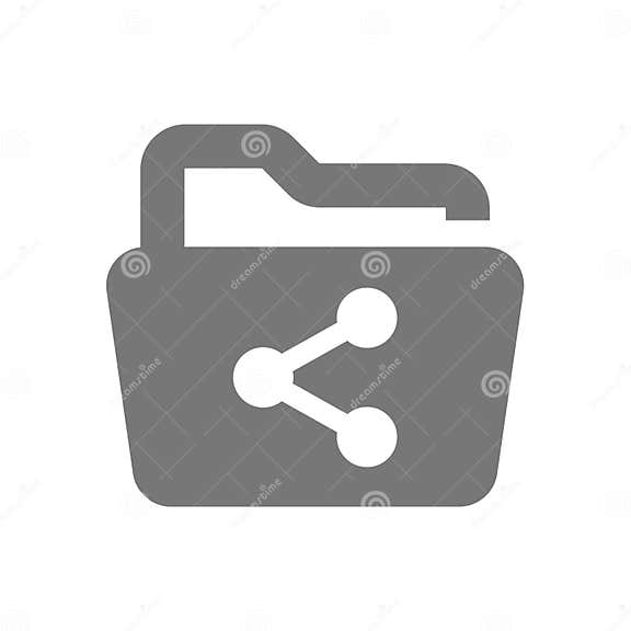 Computer File Folder with Share Symbol Stock Illustration ...