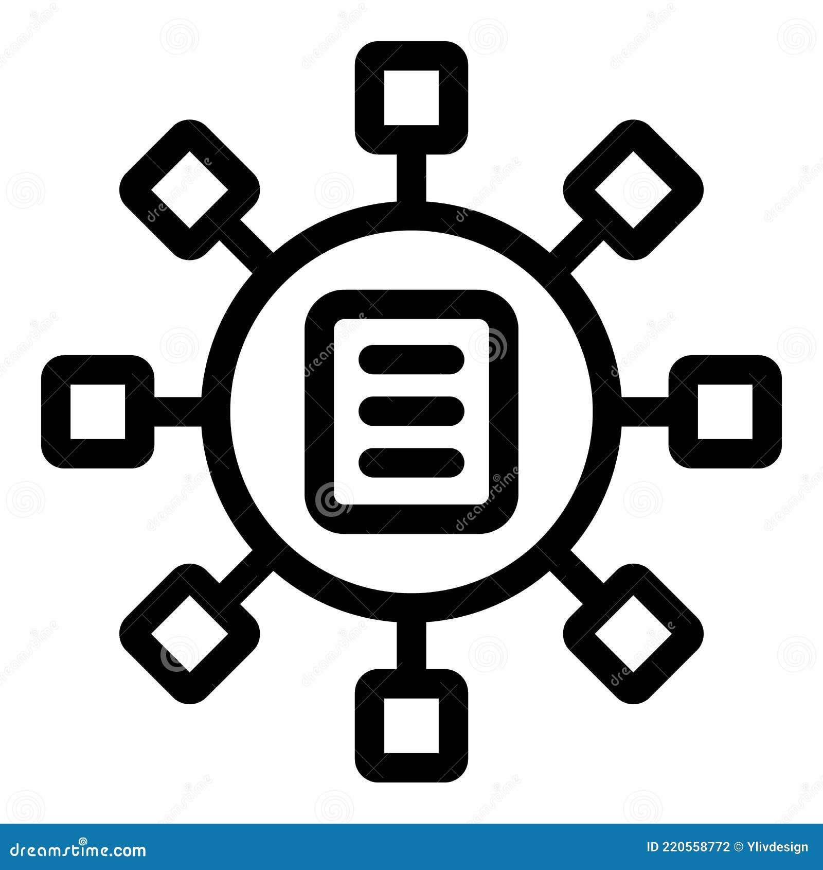 Computer File Icon, Outline Style Stock Vector - Illustration of ...