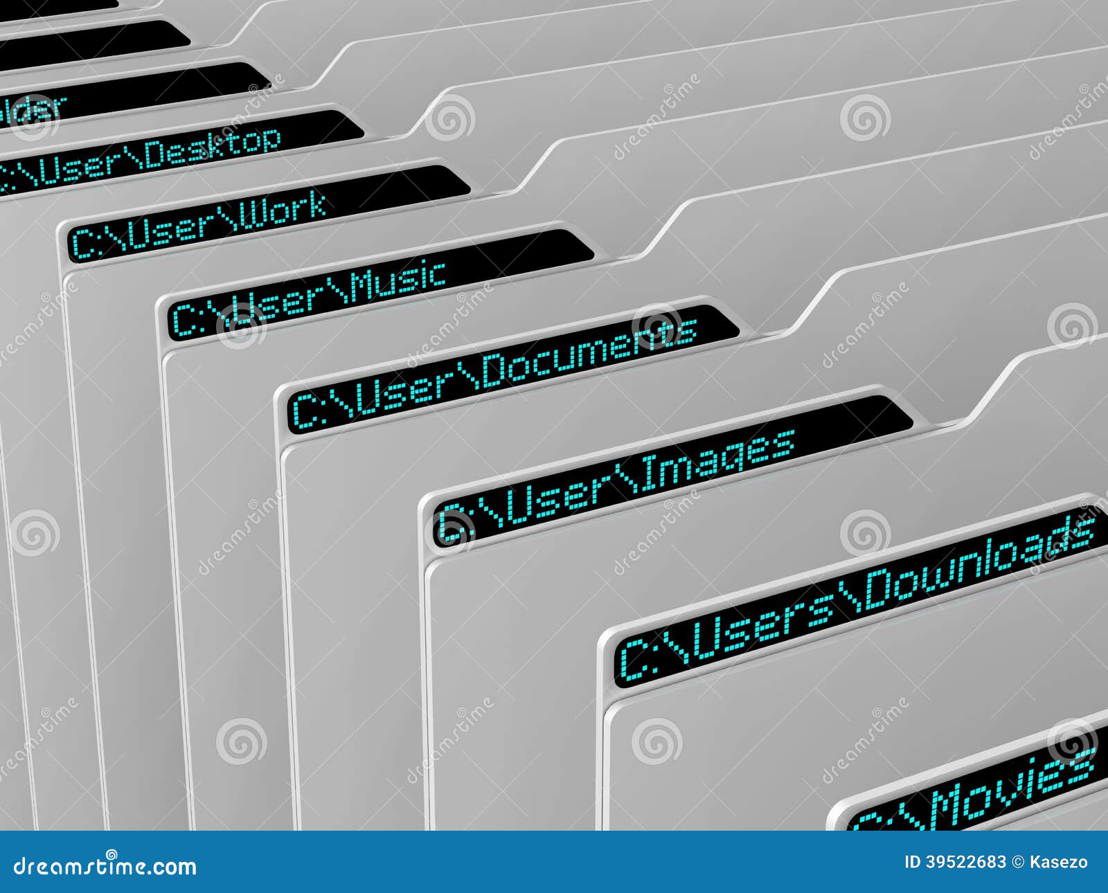 Computer file system stock illustration. Illustration of movies - 39522683