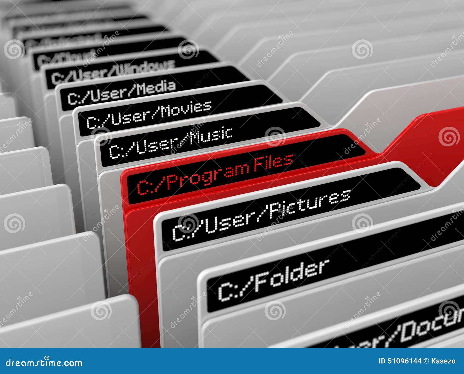 Computer File System Illustration Stock Illustration - Illustration of ...