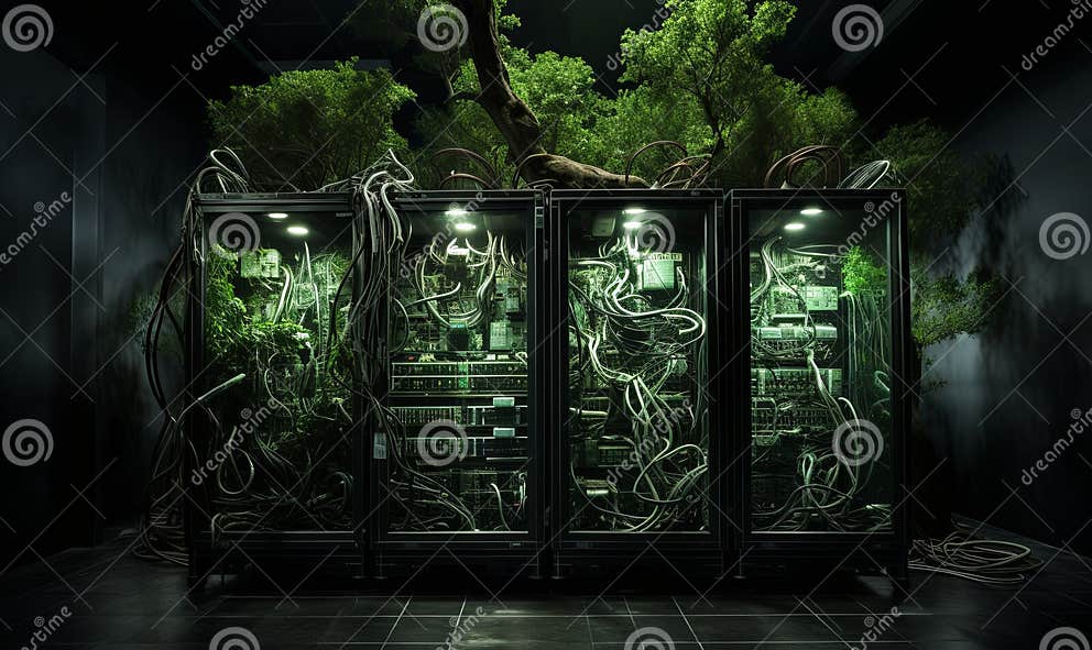 Computer-Filled Room stock photo. Image of technology - 318765478