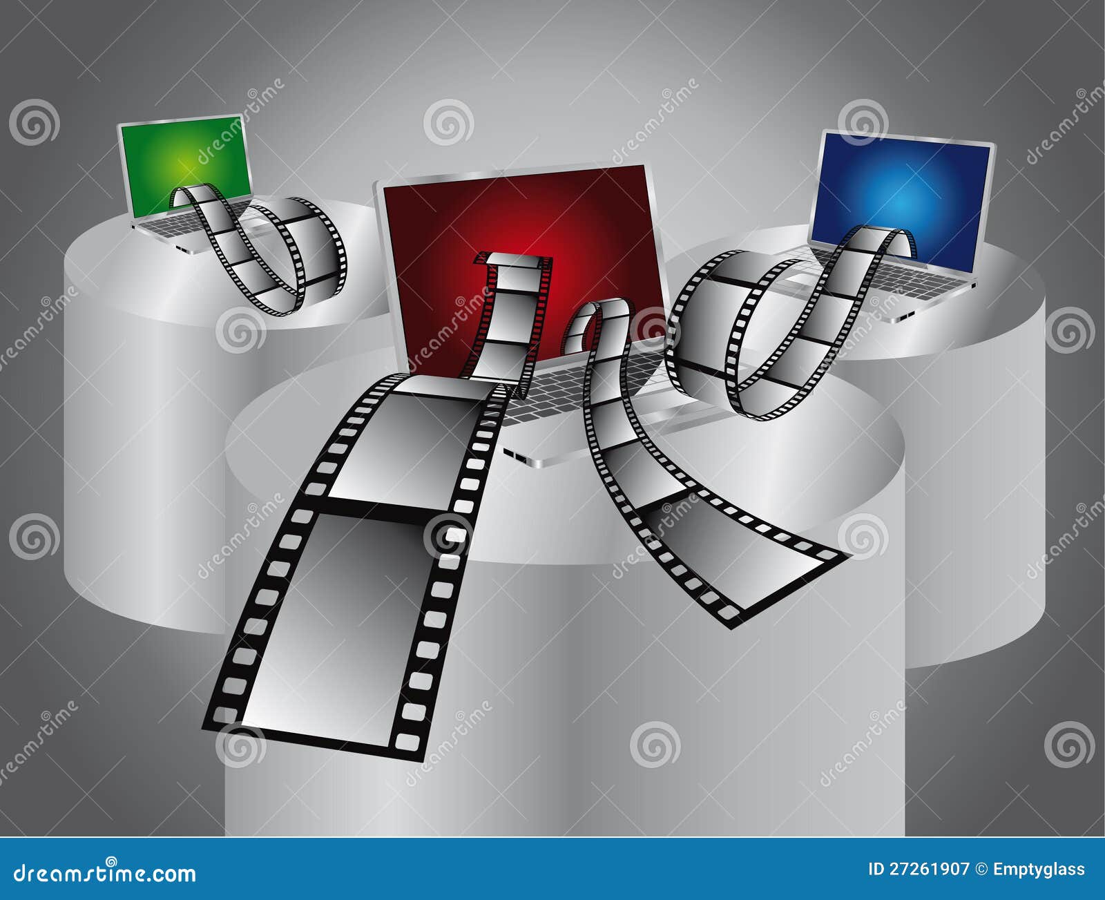 Computer film editing stock vector. Illustration of illustrate - 27261907