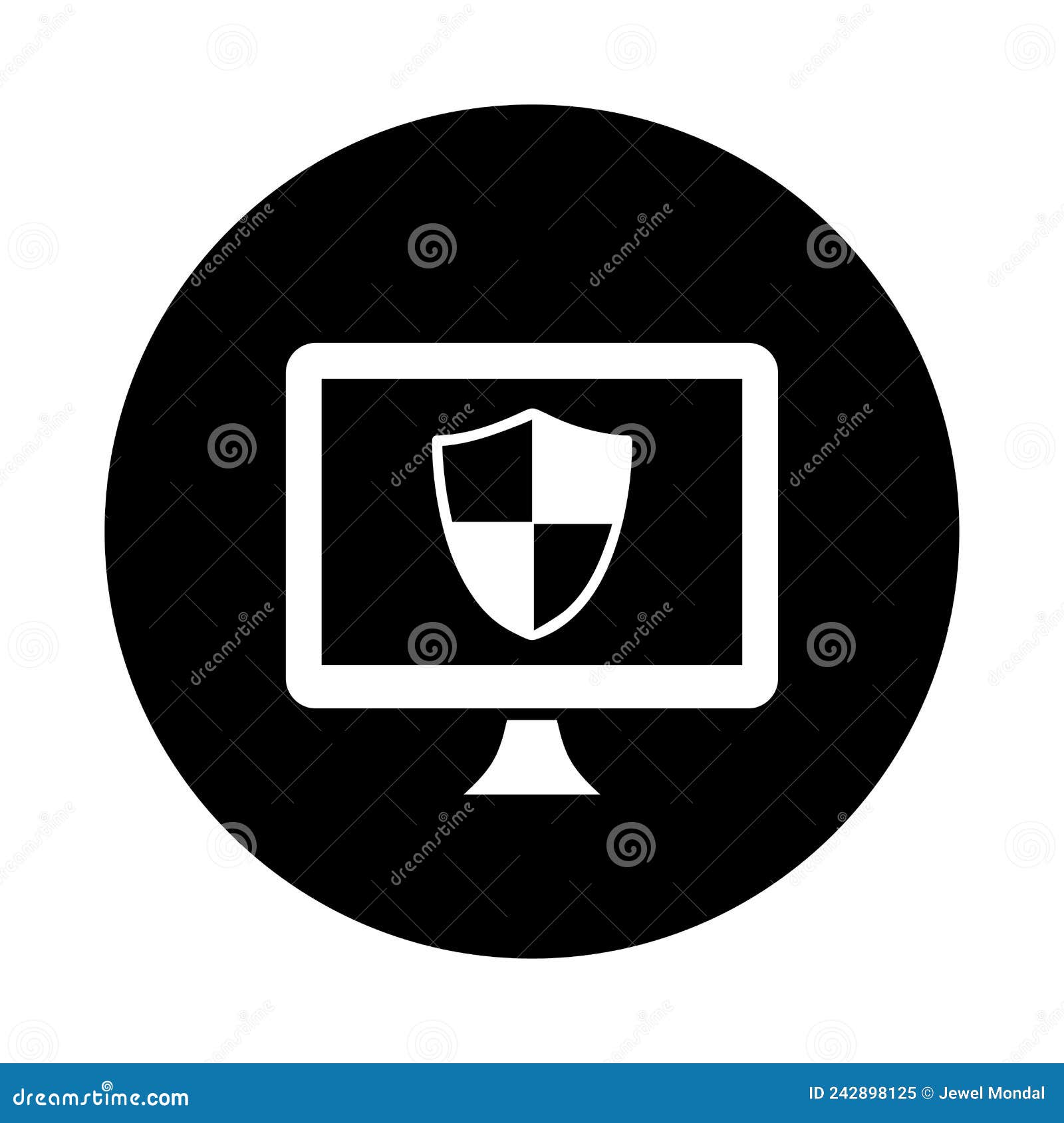 Computer, Firewall Icon. Black Vector Sketch Stock Illustration ...