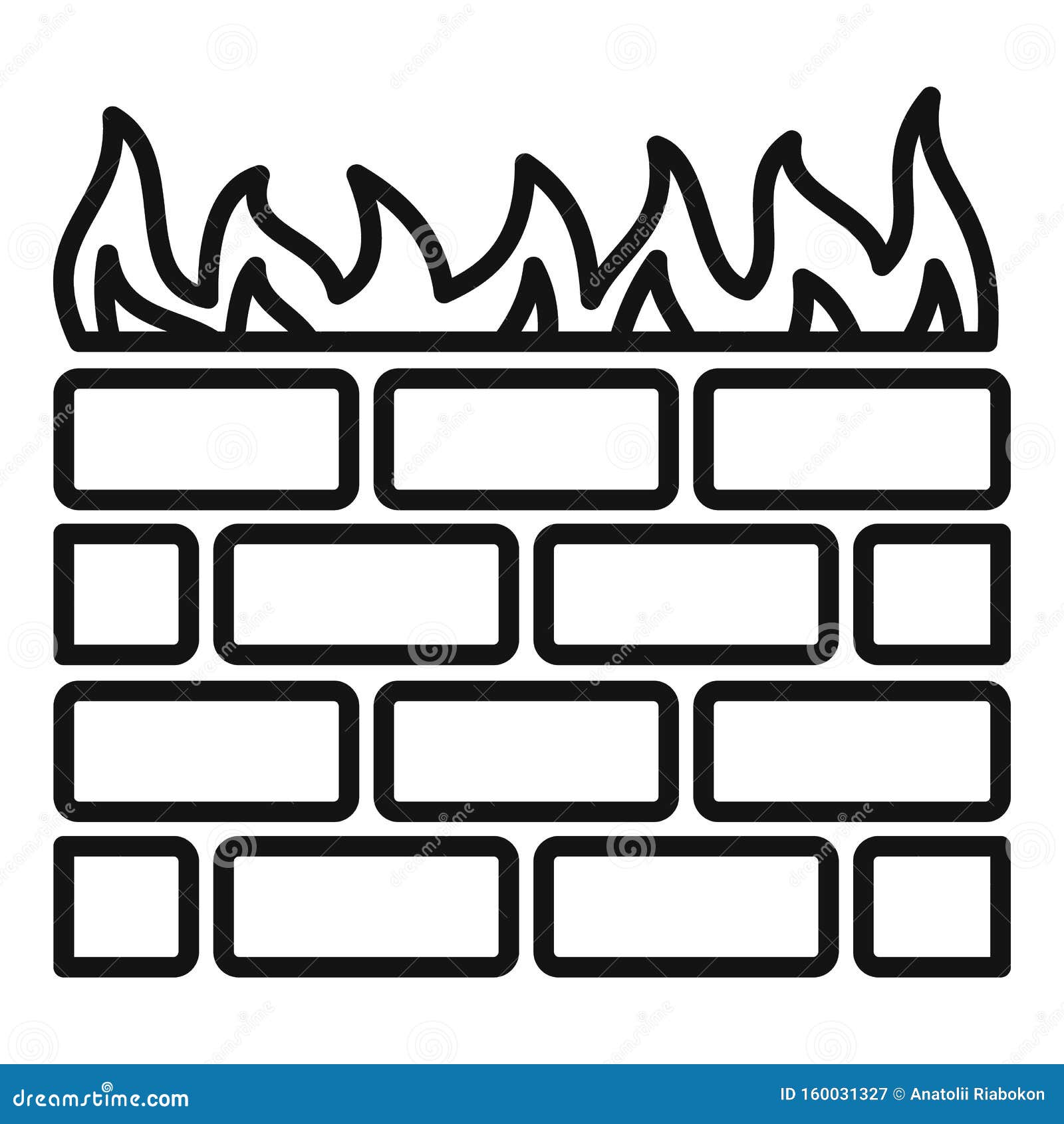 Computer Firewall Clip Art