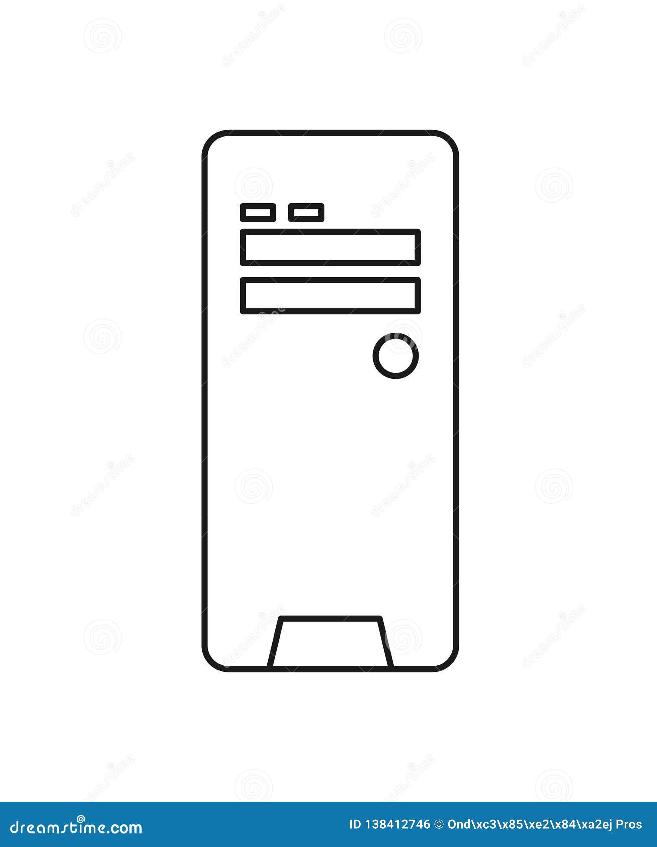 Computer Flat Icon Isolated on White Background. Modern Vector ...