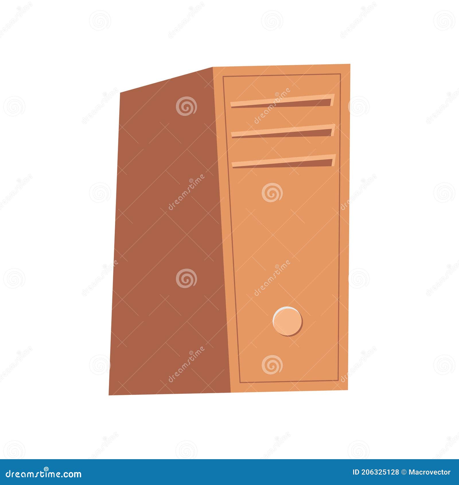 Computer Flat Illustration stock vector. Illustration of entertainment ...