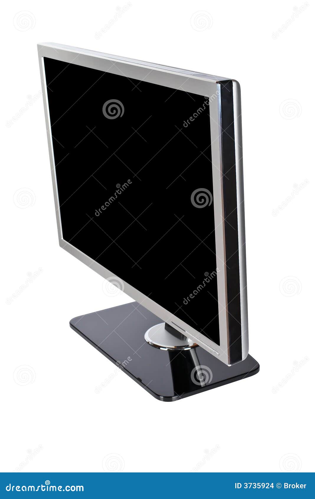 Computer flat wide screen stock photo. Image of blank - 3735924